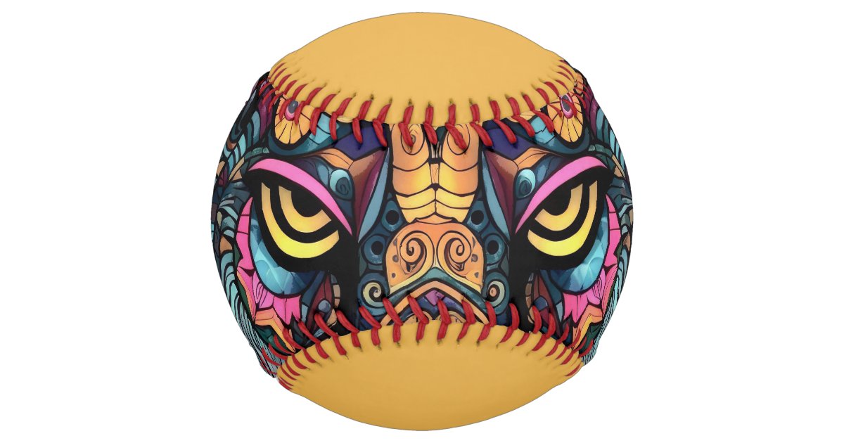 Awesome Tiger Head Softball | Zazzle