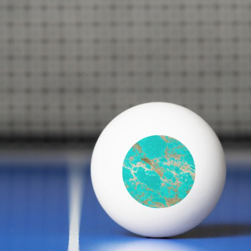 Awesome trendy modern faux gold glitter marble ping pong ball | Zazzle