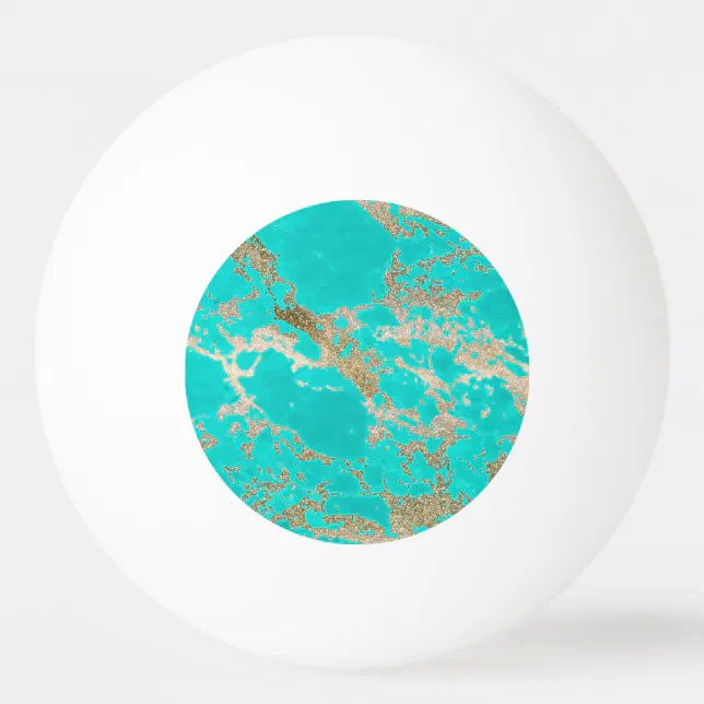 Awesome trendy modern faux gold glitter marble ping pong ball | Zazzle