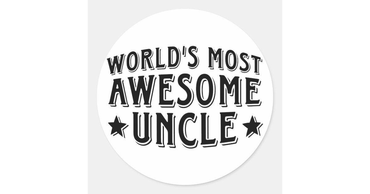 Awesome Uncle Classic Round Sticker | Zazzle