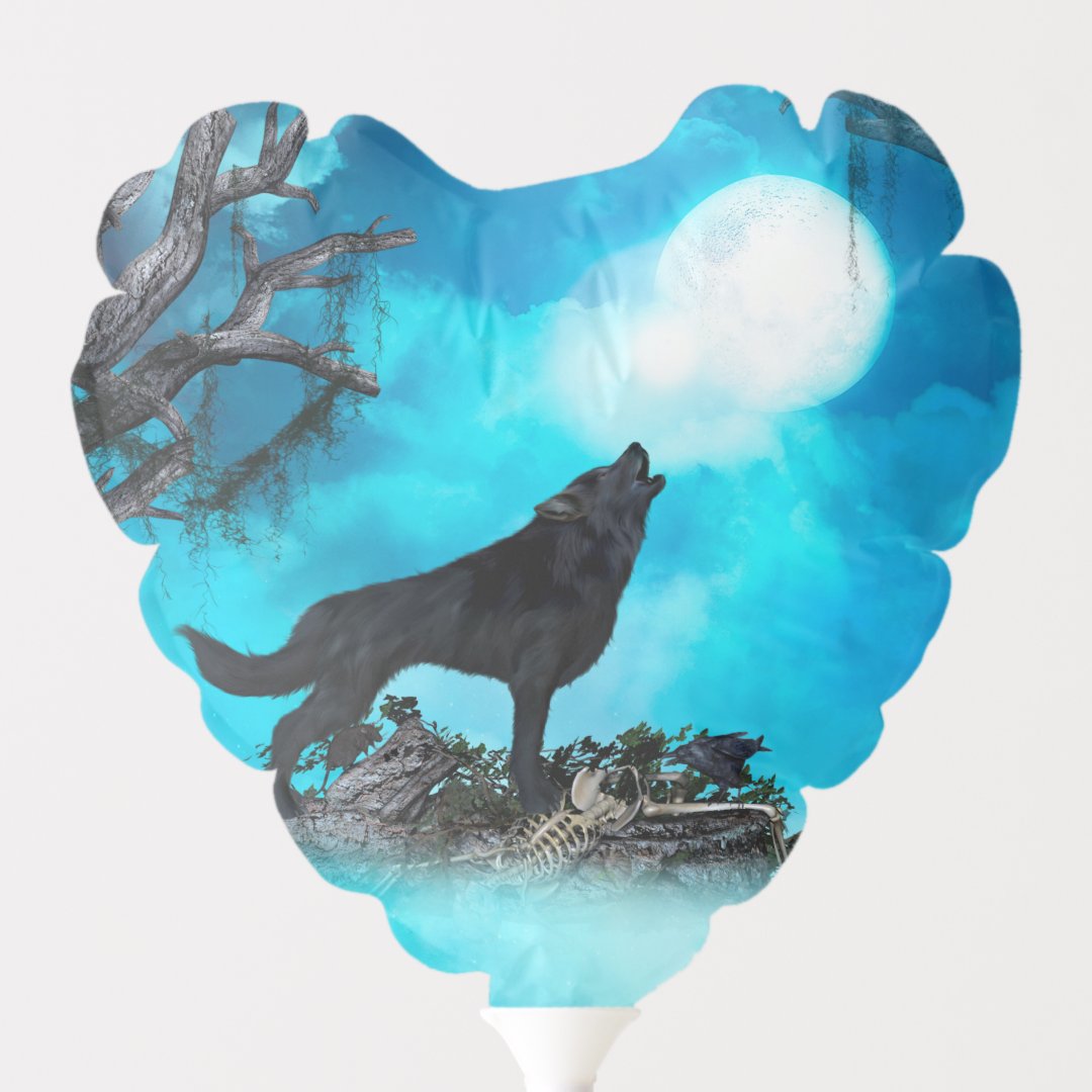 Awesome wolf balloon | Zazzle