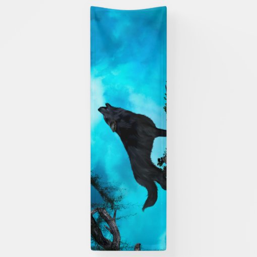 Awesome wolf banner | Zazzle