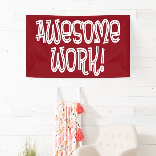 Awesome Work Employee Appreciation Thank You Banner | Zazzle