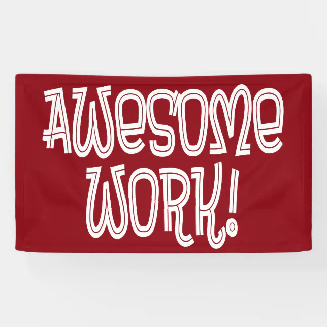 Awesome Work Employee Appreciation Thank You Banner | Zazzle