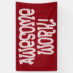 Awesome Work Employee Appreciation Thank You Banner | Zazzle