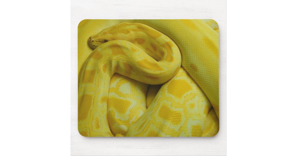 Awesome Yellow Burmese Python Mouse Pad | Zazzle