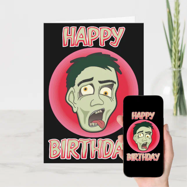 Awesome Zombie Birthday Card | Zazzle
