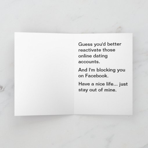 Awkward Break Up Card | Zazzle