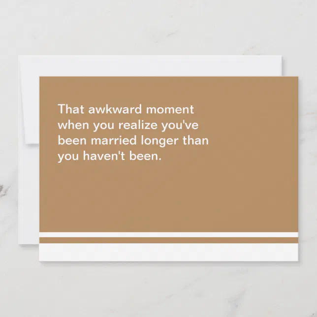 Awkward Moment Anniversary Card | Zazzle
