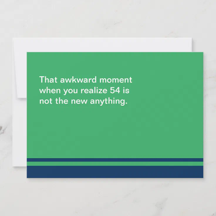 Awkward Moment Birthday Card - Any Year 50s | Zazzle