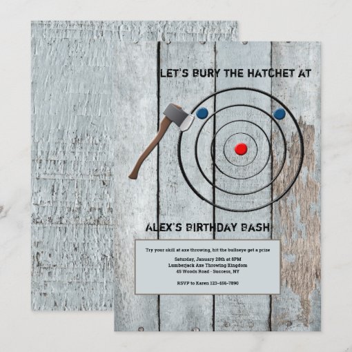 Ax Throwing Invitation | Zazzle