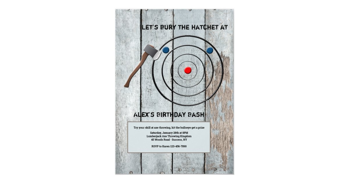 Ax Throwing Invitation | Zazzle.com