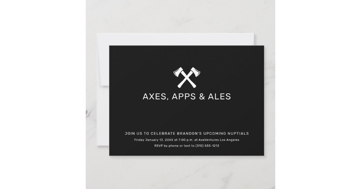 Axe Throwing Bachelor Party Invitation | Zazzle