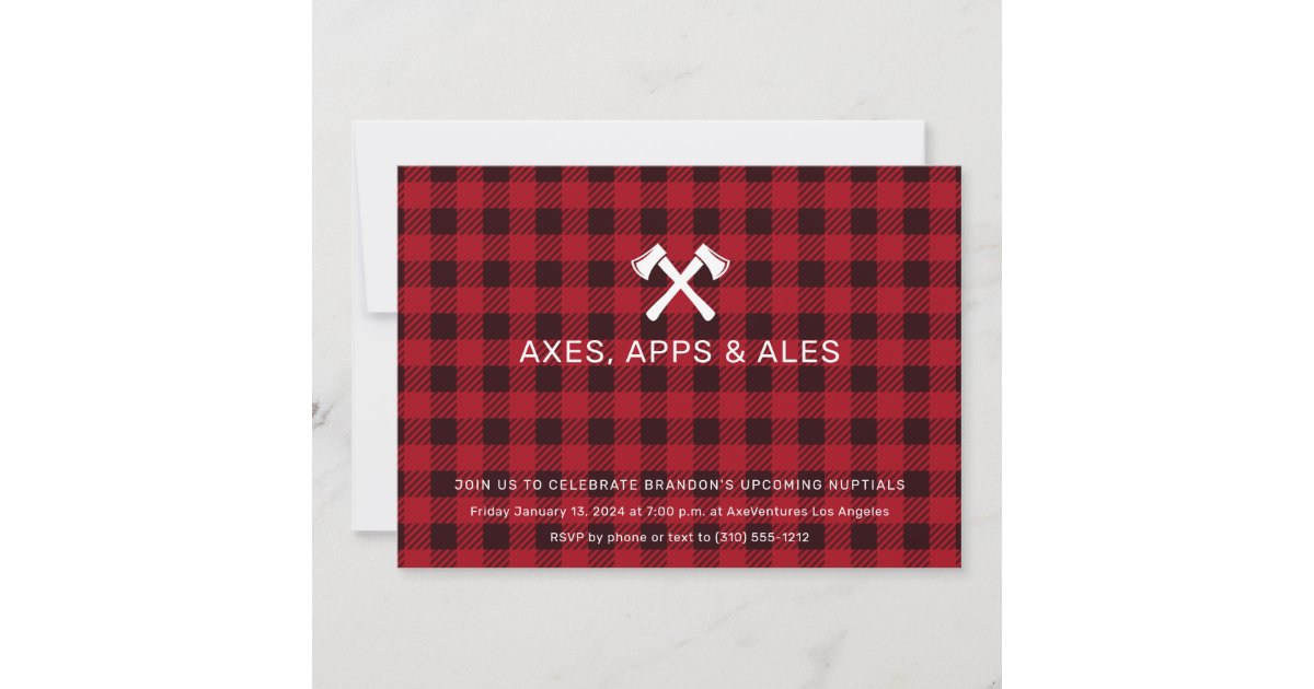 Axe Throwing Bachelor Party Invitation | Zazzle