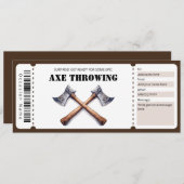 Axe Throwing Gift Certificate Invitation | Zazzle