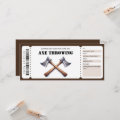 Axe Throwing Gift Certificate Invitation | Zazzle