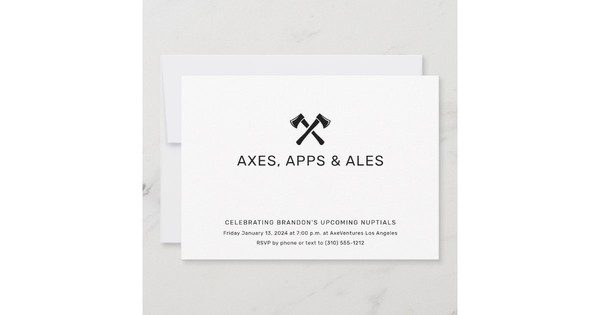 Axe Throwing Invitation | Zazzle