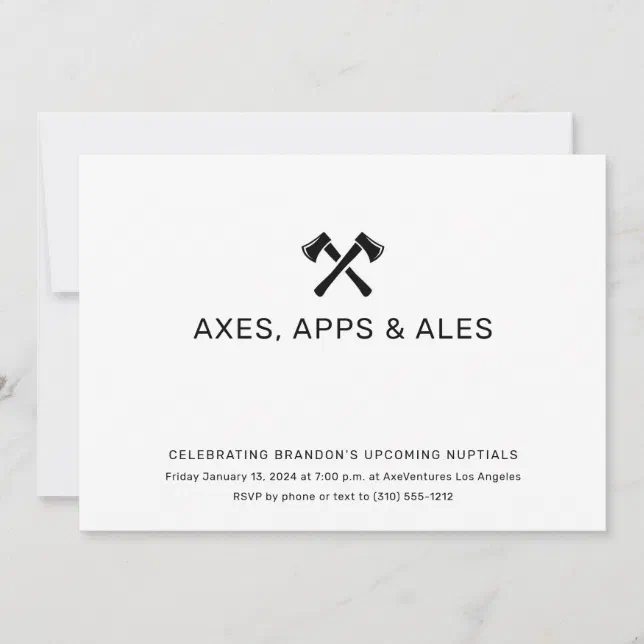 Axe Throwing Invitation | Zazzle