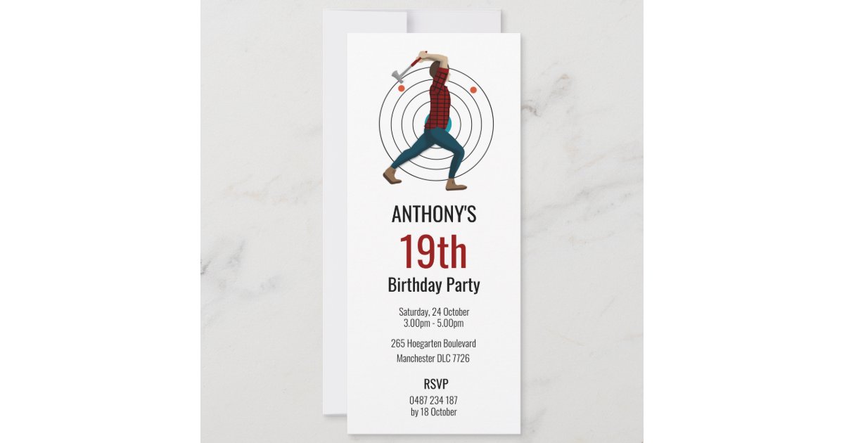 Axe Throwing Invitation | Zazzle