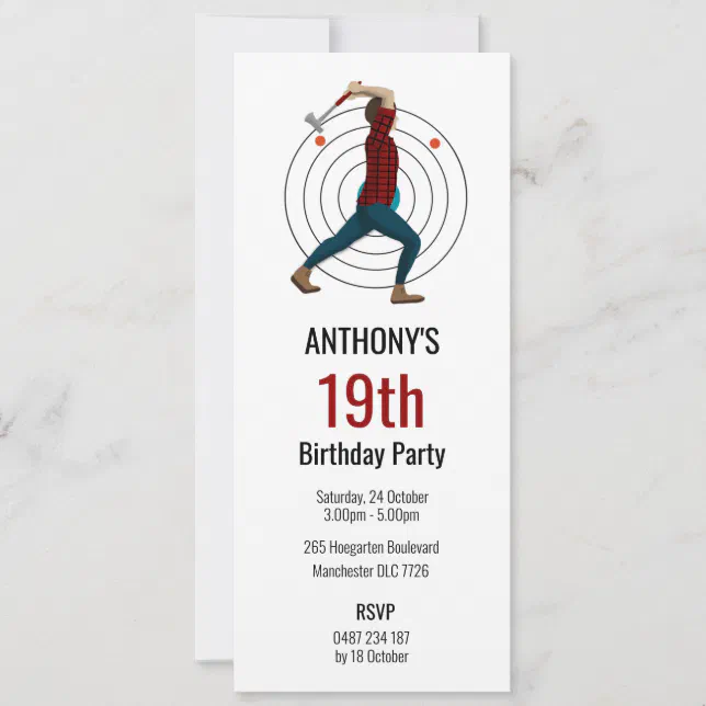 Axe Throwing Invitation | Zazzle