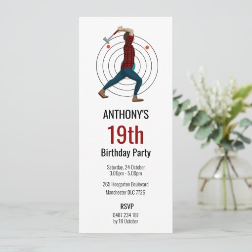 Axe Throwing Invitation | Zazzle