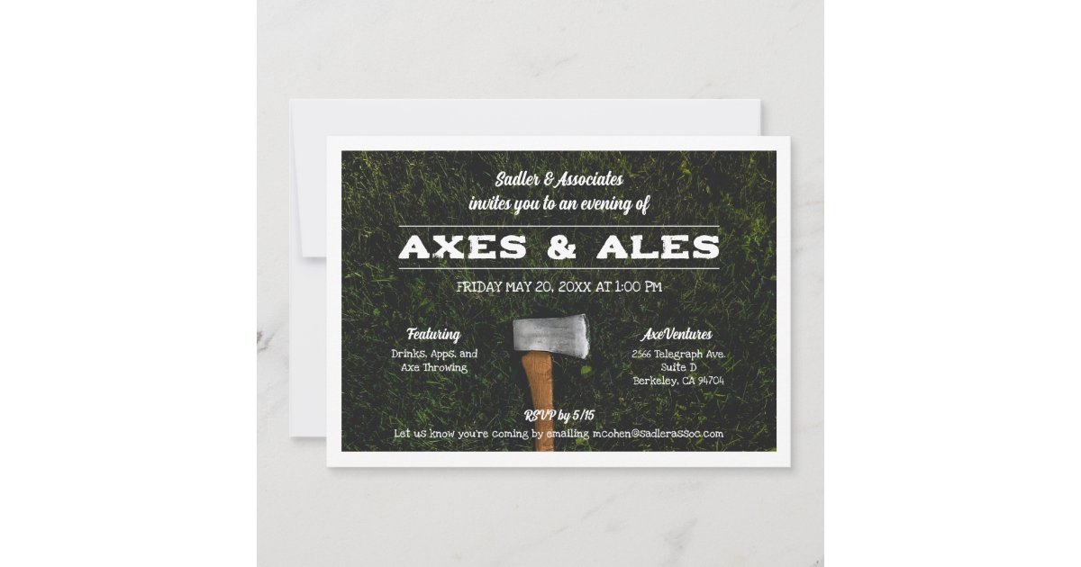 Axe Throwing Party Invitation | Zazzle