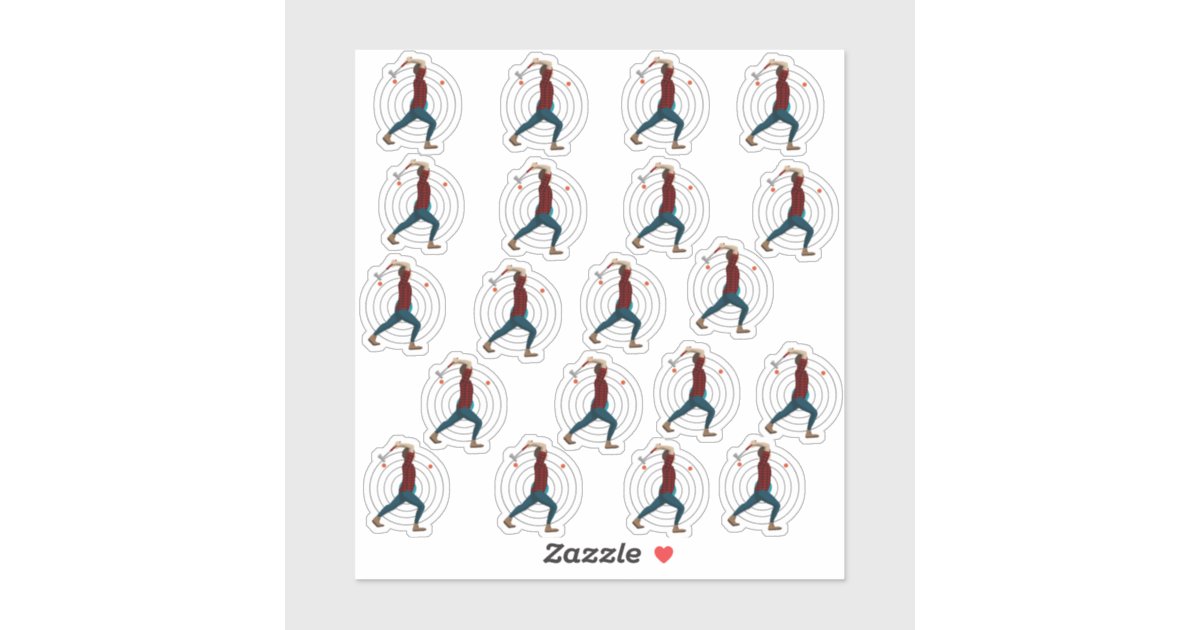 Axe Throwing Sticker | Zazzle