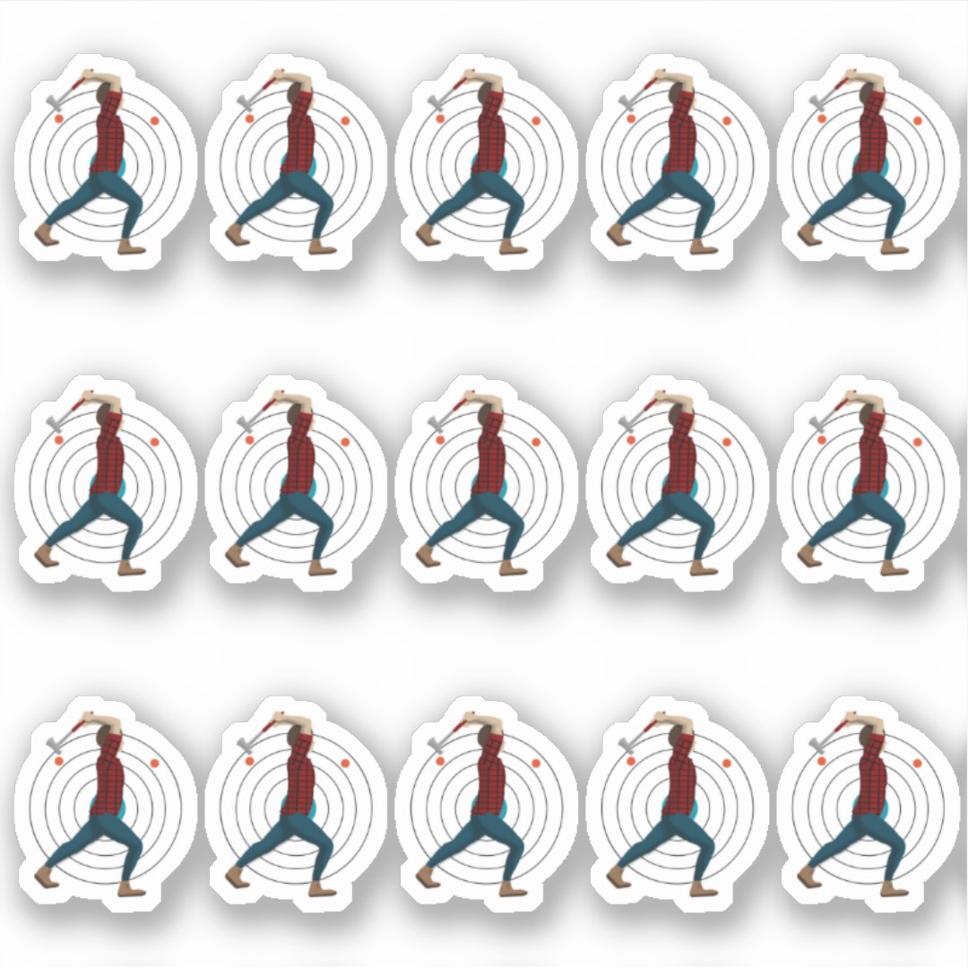 Axe Throwing Sticker | Zazzle