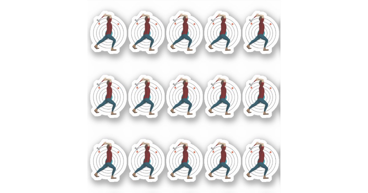 Axe Throwing Sticker | Zazzle