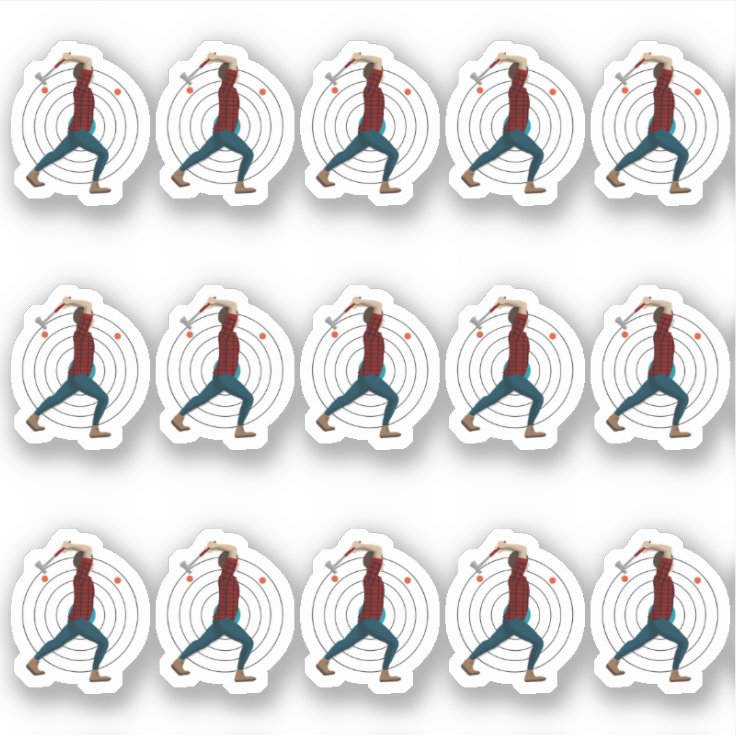 Axe Throwing Sticker | Zazzle