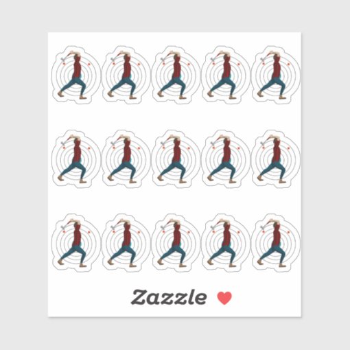 Axe Throwing Sticker | Zazzle