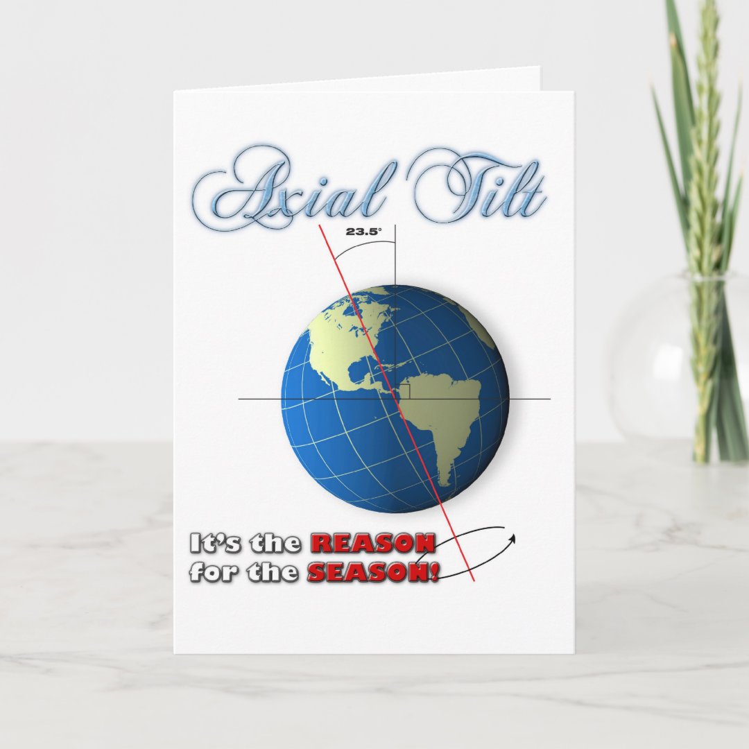 Axial tilt greeting card | Zazzle