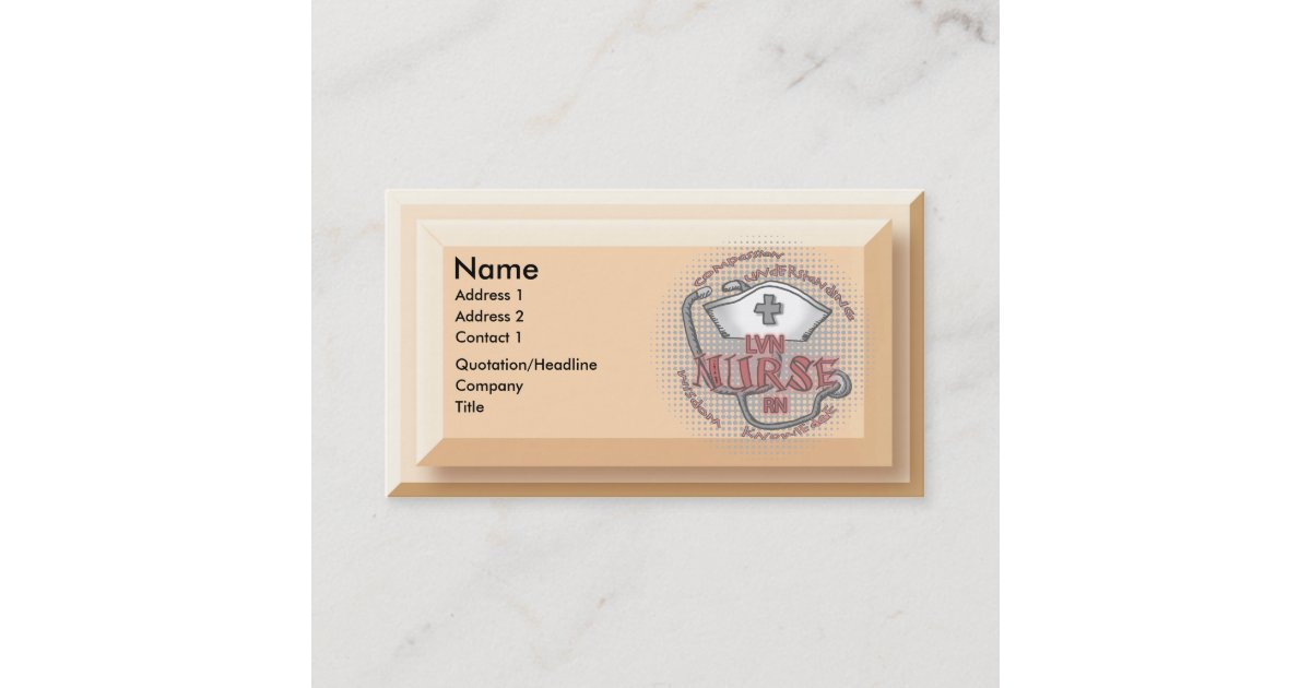 Axiom LVN Nurse Business Card | Zazzle