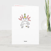 Axolotl Birthday Card with Coloring Page Inside | Zazzle