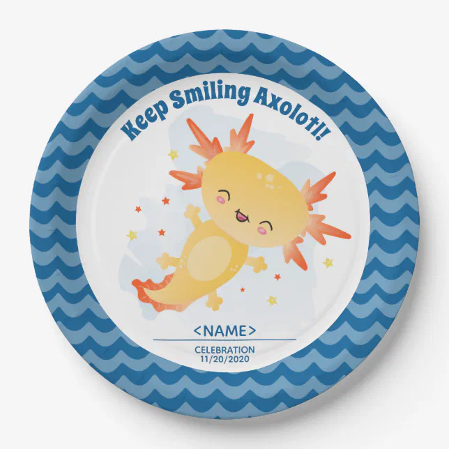 Axolotl paper plate | Zazzle