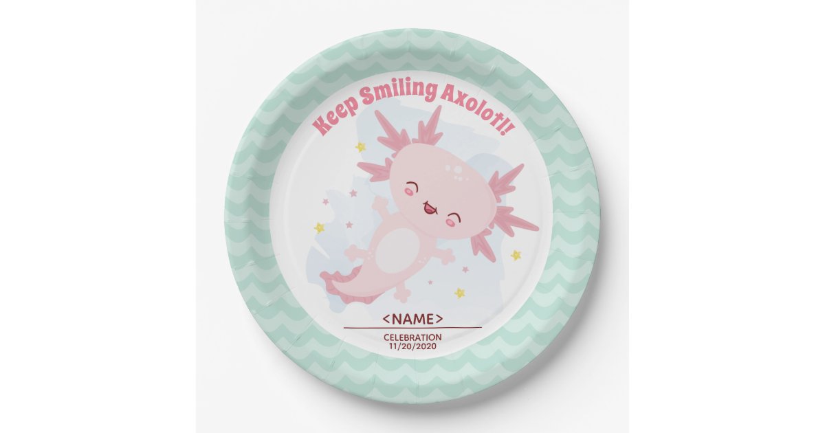 Axolotl paper plates | Zazzle