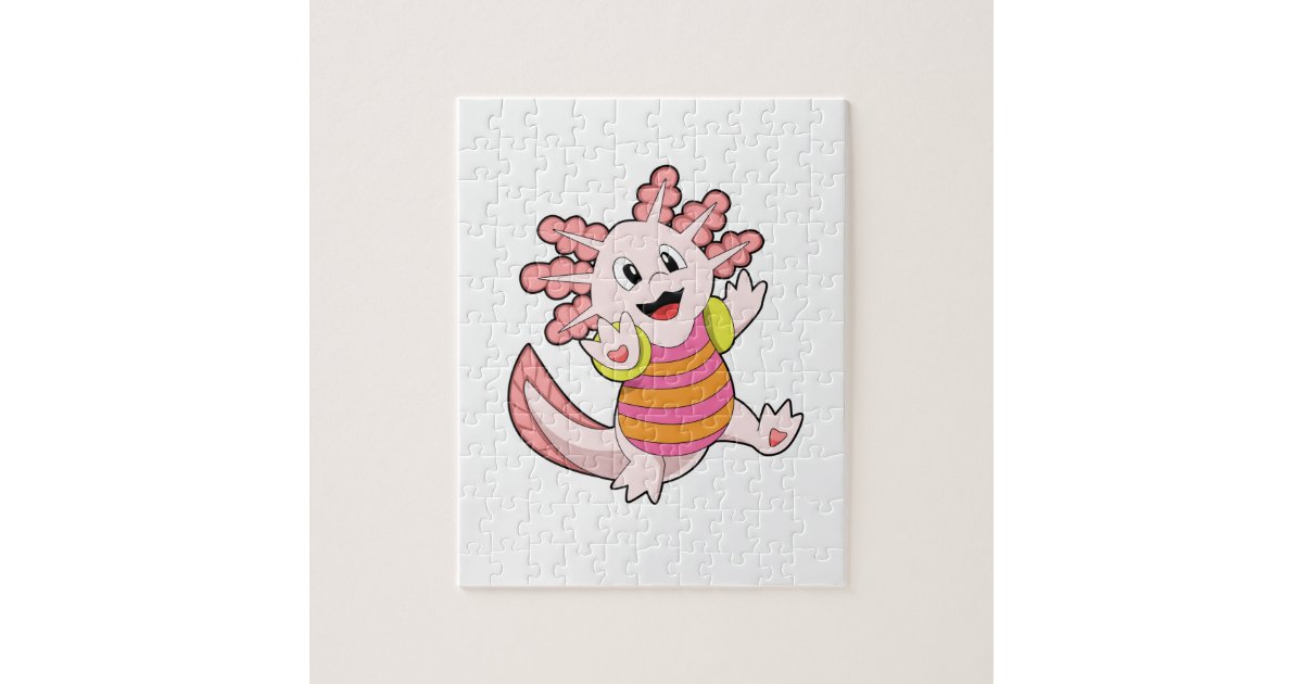 Axolotl Swimming Jigsaw Puzzle | Zazzle