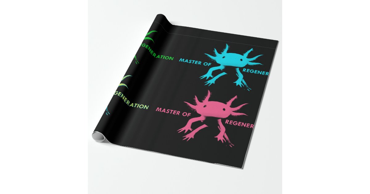 axolotl wrapping paper | Zazzle