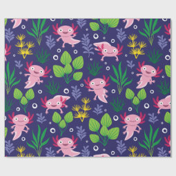 Axolotl Wrapping Paper | Zazzle