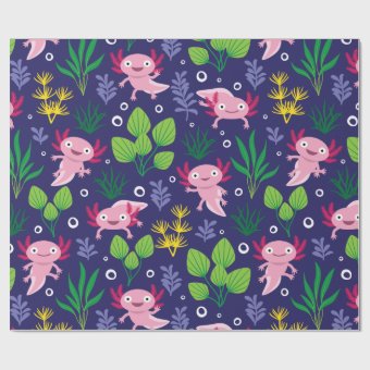 Axolotl Wrapping Paper | Zazzle