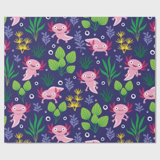 Axolotl Wrapping Paper | Zazzle