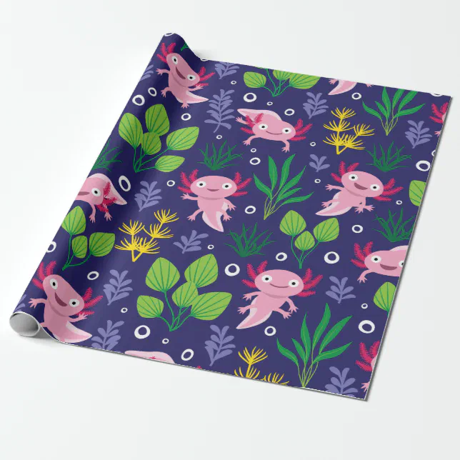 Axolotl Wrapping Paper | Zazzle