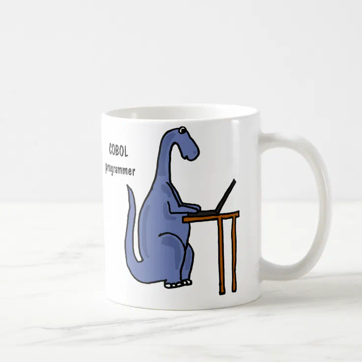AY- COBOL Programmer Dinosaur Mug | Zazzle