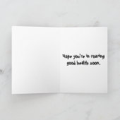 AY-Lion Cartoon Get Well Card | Zazzle