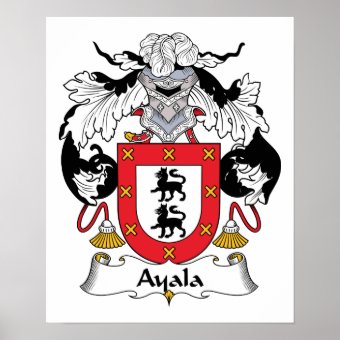 Ayala Family Crest Poster | Zazzle
