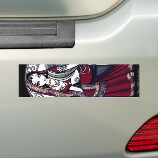 Ayanna Hindi Bindi Sari Fairy Bumper Sticker | Zazzle