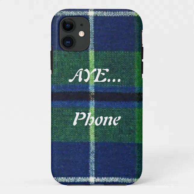 Aye Phone "Scottish Humor" Tartan I-Phone Case | Zazzle