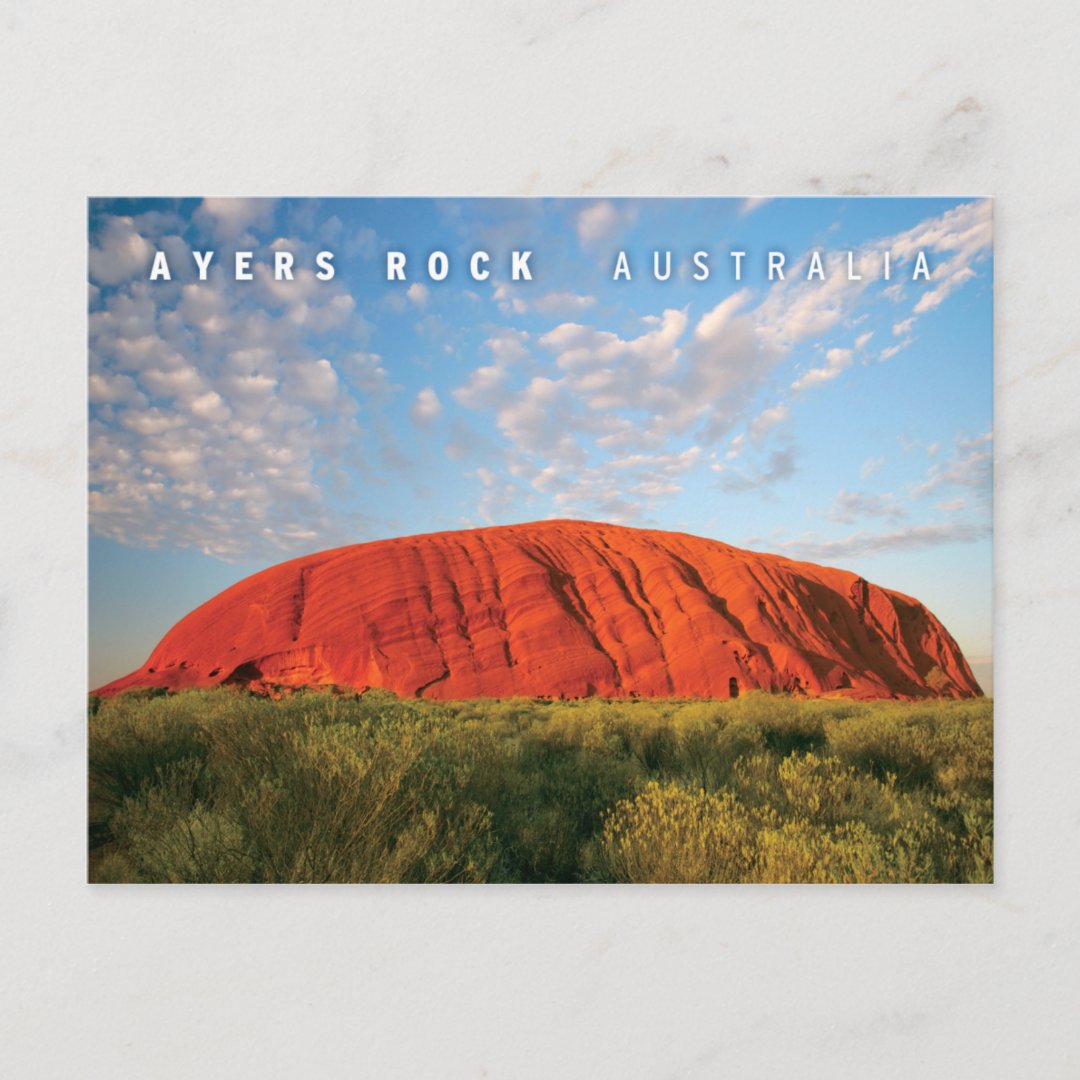 ayers rock in australia postcard | Zazzle