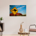 ayers rock kangaroo sign | Zazzle