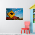 ayers rock kangaroo sign | Zazzle